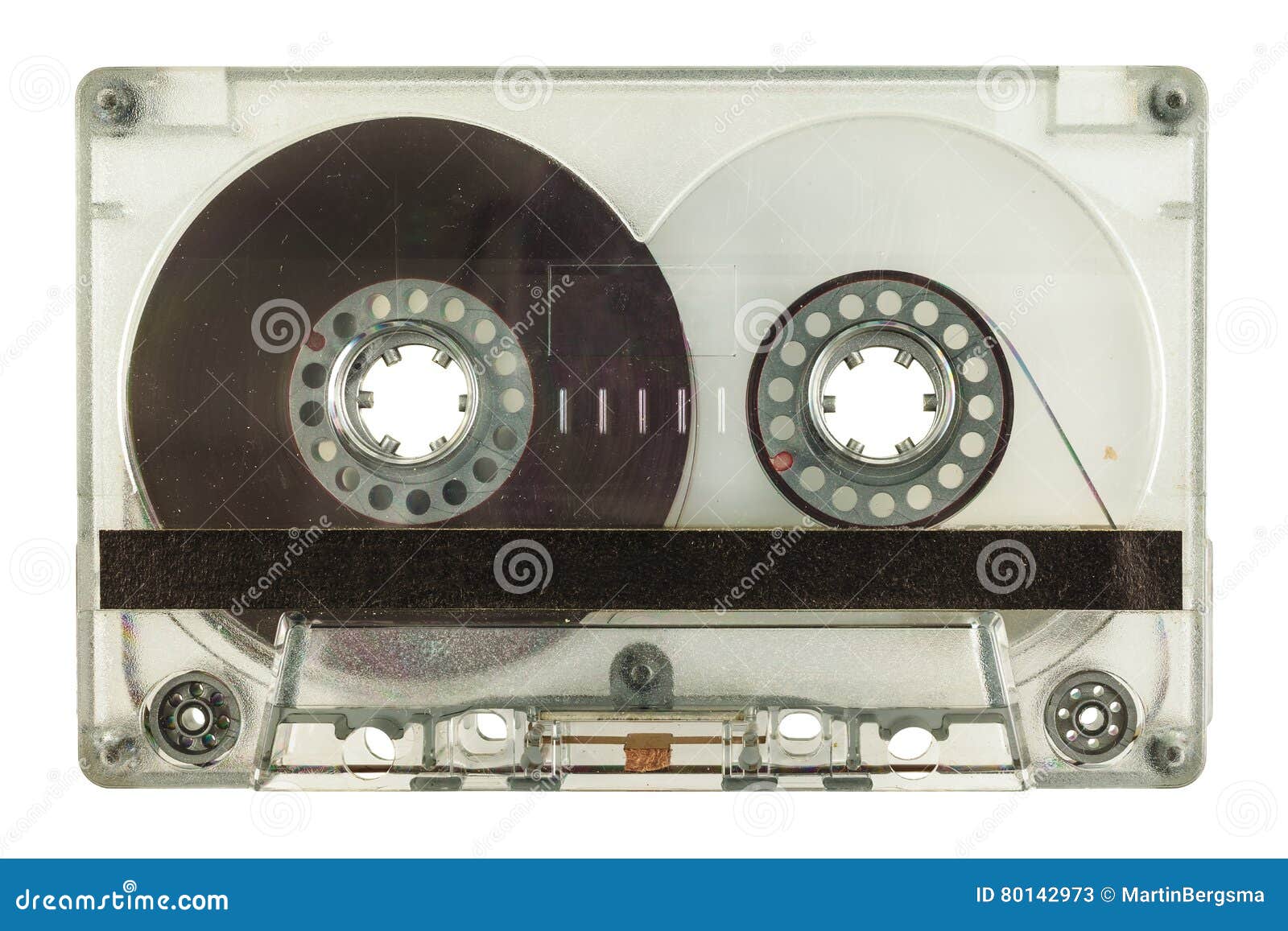 Transparent Audio Compact Cassette Isolated on White Stock Image ...