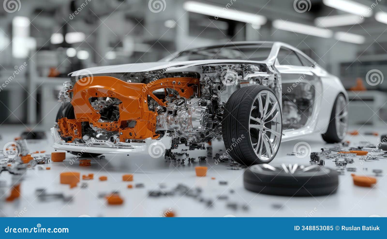 Transparent Auto: Internal Structure, Car Mechanisms, Modern Transport ...