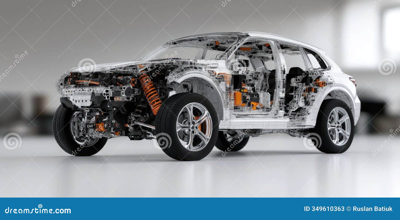 Transparent Auto: Internal Structure, Car Mechanisms, Modern Transport ...