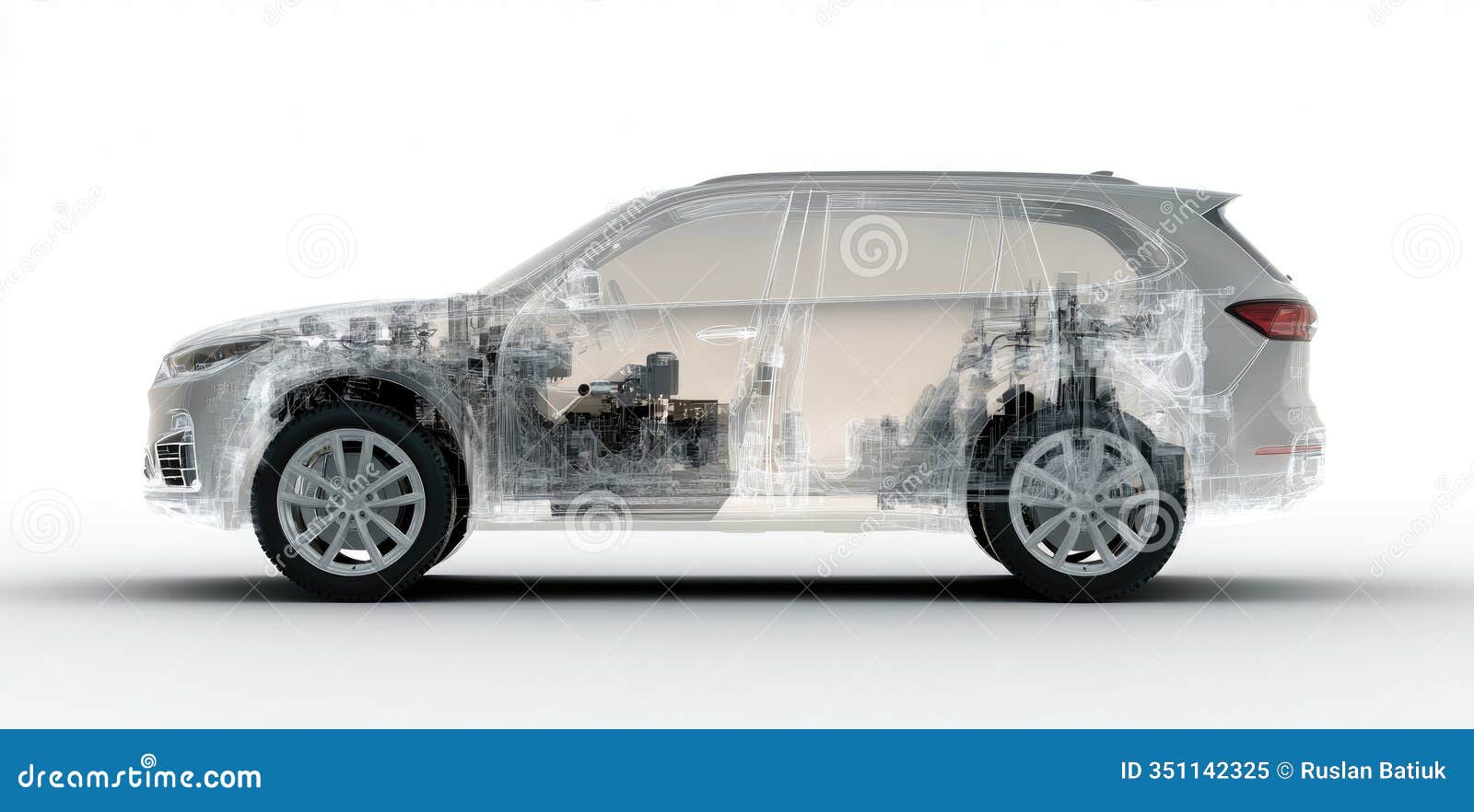 Transparent Auto: Internal Structure, Car Mechanisms, Modern Transport ...
