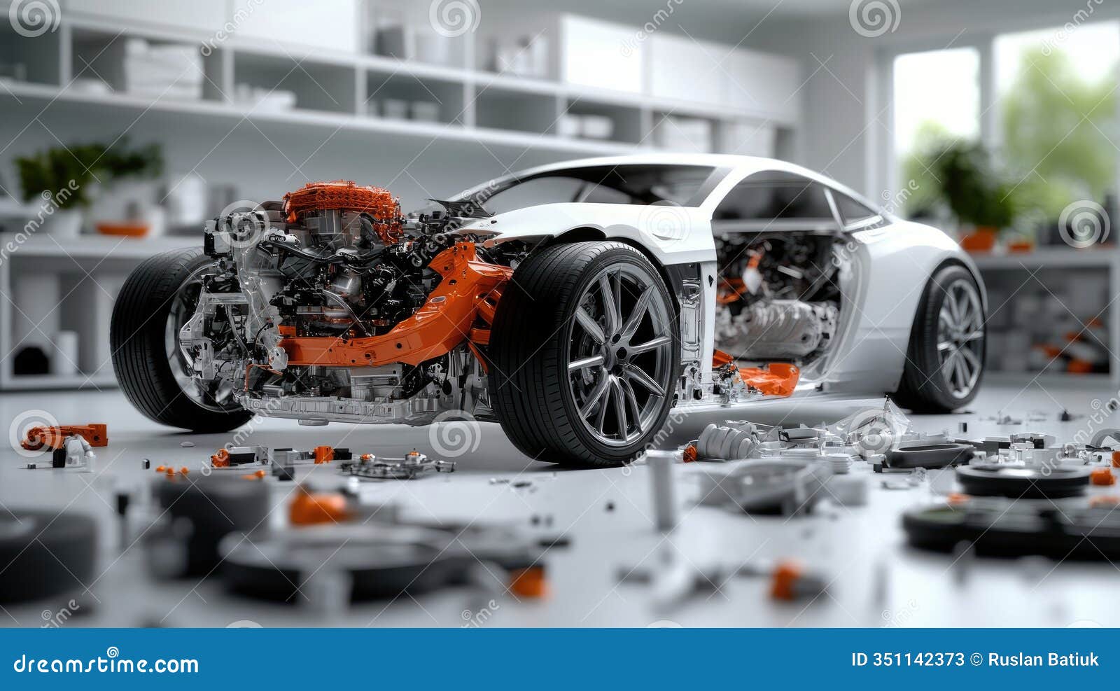 Transparent Auto: Internal Structure, Car Mechanisms, Modern Transport ...