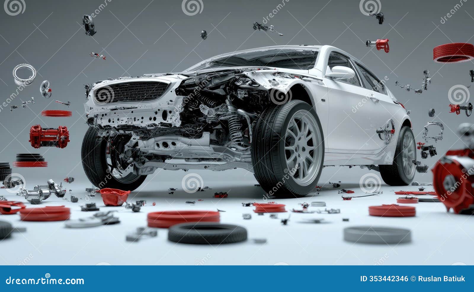 Transparent Auto: Internal Structure, Car Mechanisms, Modern Transport ...