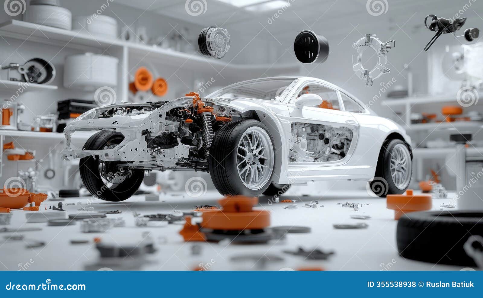 Transparent Auto: Internal Structure, Car Mechanisms, Modern Transport ...