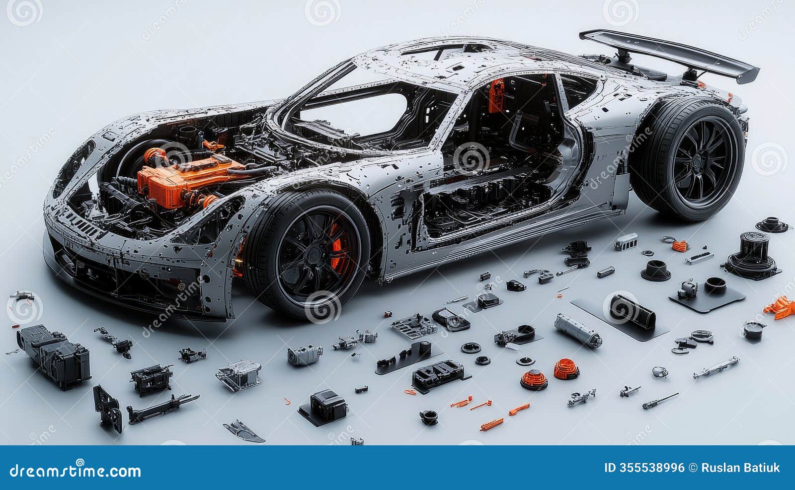 Transparent Auto: Internal Structure, Car Mechanisms, Modern Transport ...