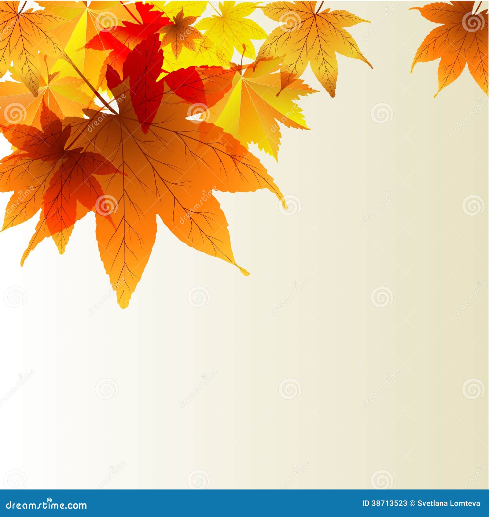 Transparent Background with Autumn Leaves Stock Illustration ...