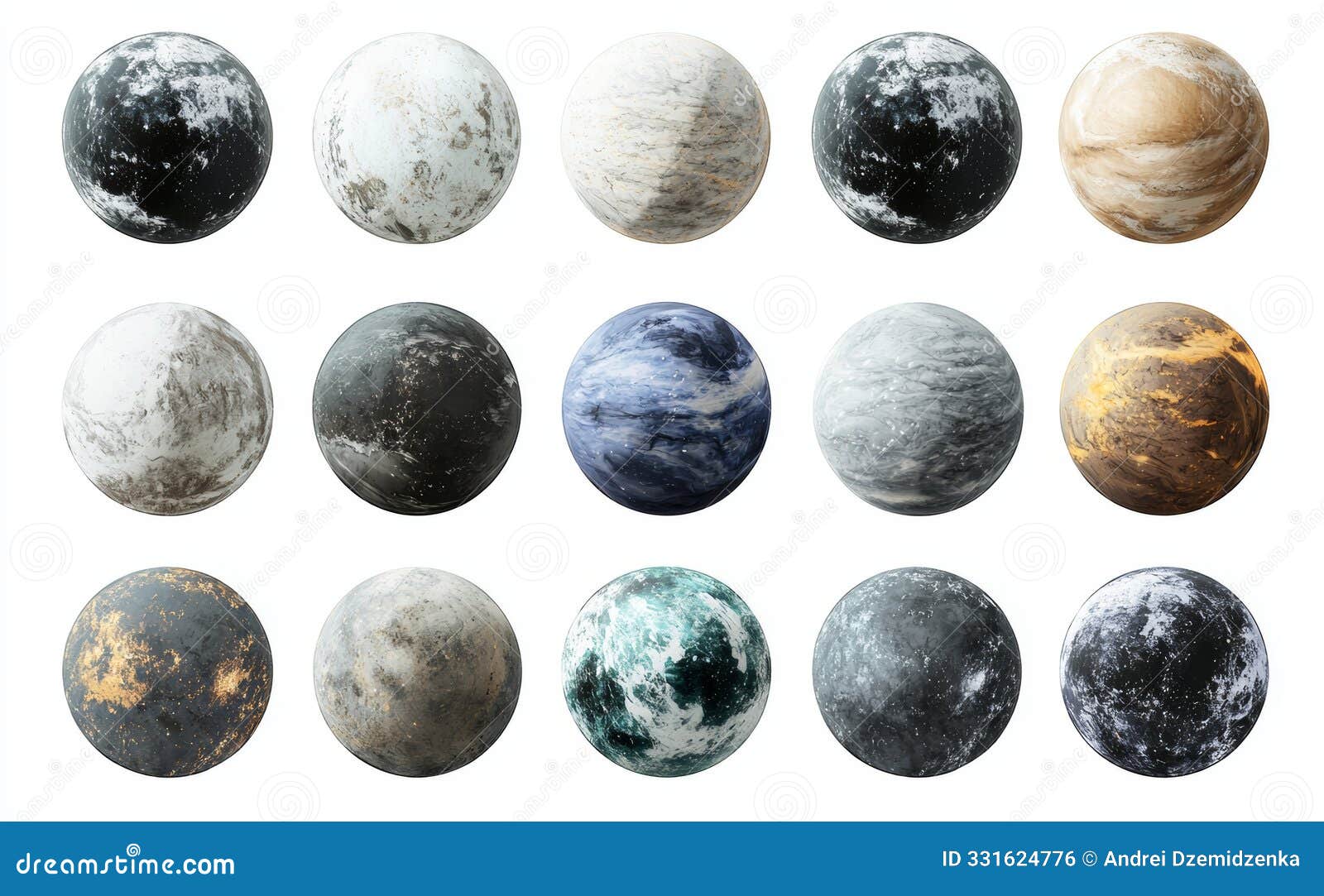 Transparent Background with a Big Set of Planets. Stock Photo - Image ...