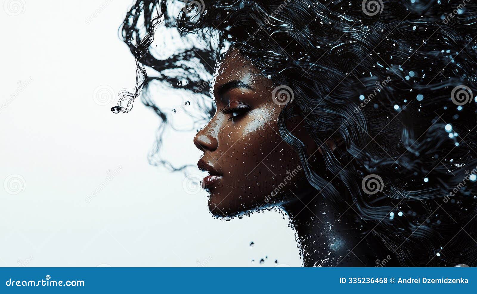 Transparent Background with Curly Wig Hair Style Fly Fall Explosion ...