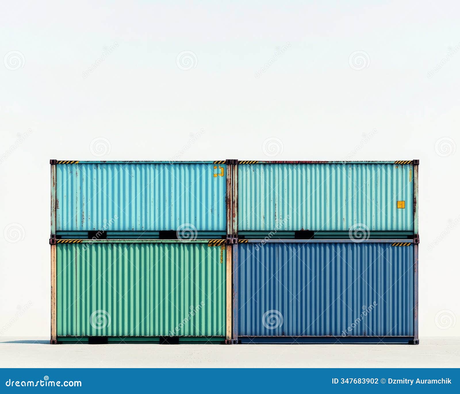 Transparent Background 3D Cargo Shipping Container Stock Sticker. Stock ...