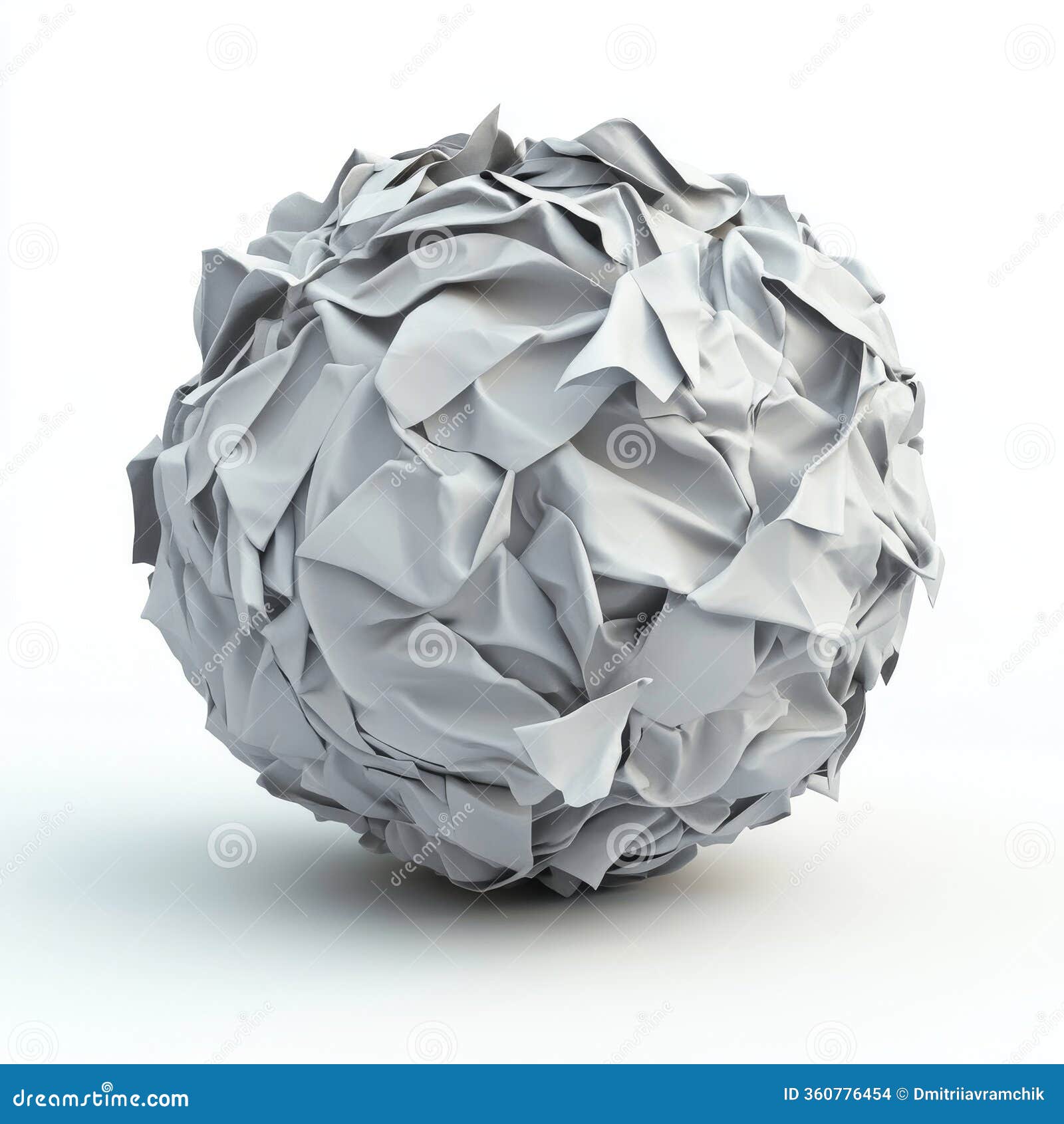 A Transparent Background Featuring a Modern-created Crumpled Paper Ball ...