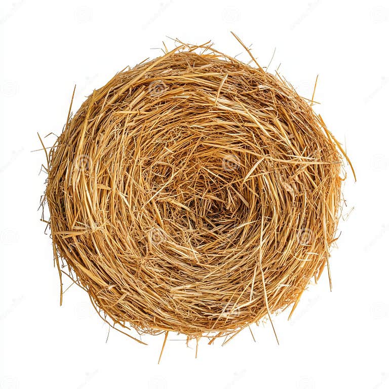 A Transparent Background Featuring a Single Dry Hay Bale Stock Photo ...