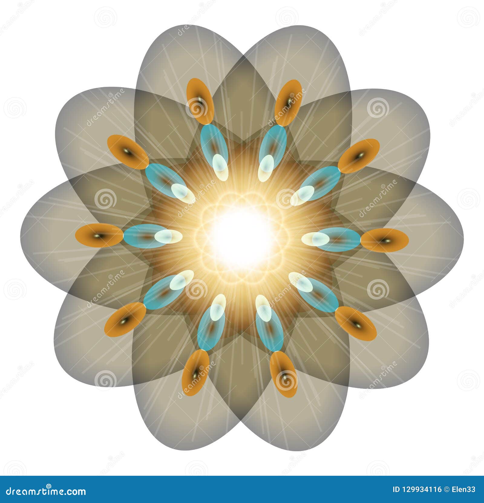 Geometric flower stock vector. Illustration of modern - 129934116