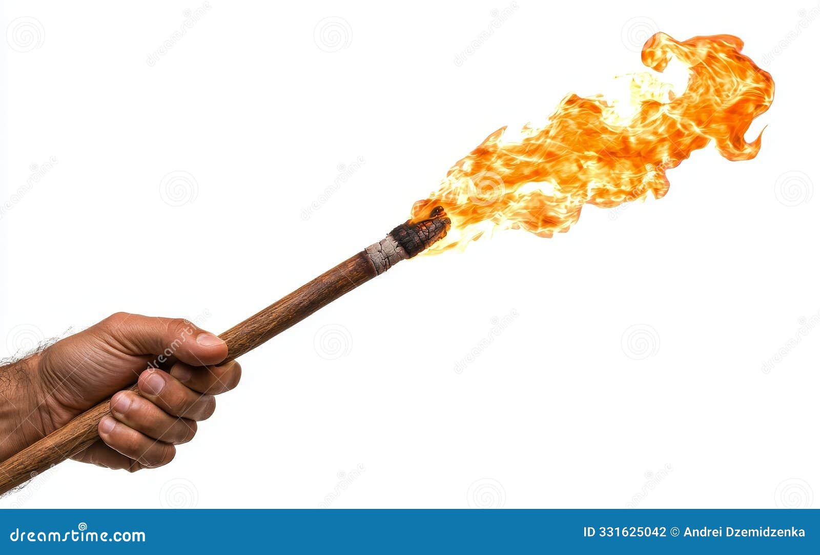 Transparent Background with a Hand Holding a Torch. Stock Photo - Image ...