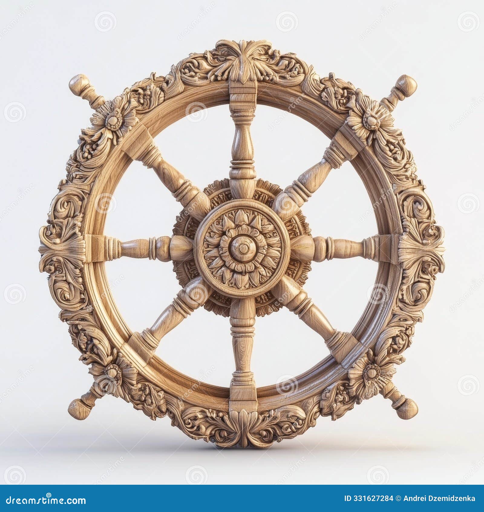 On a Transparent Background, an Illustration of a Ships Steering Wheel ...