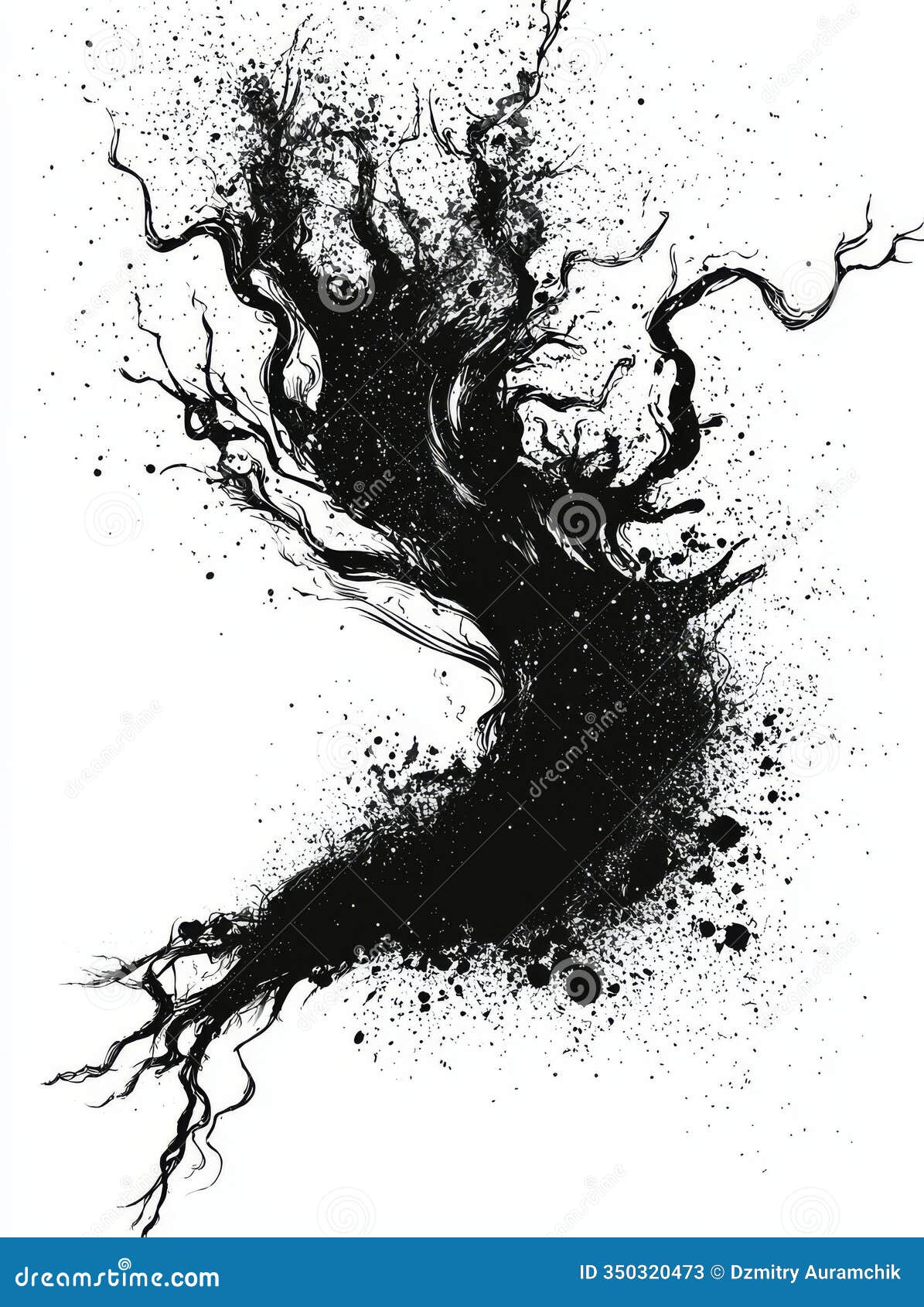 Transparent Background Image with Black Ink Vine Border/frame Stock ...