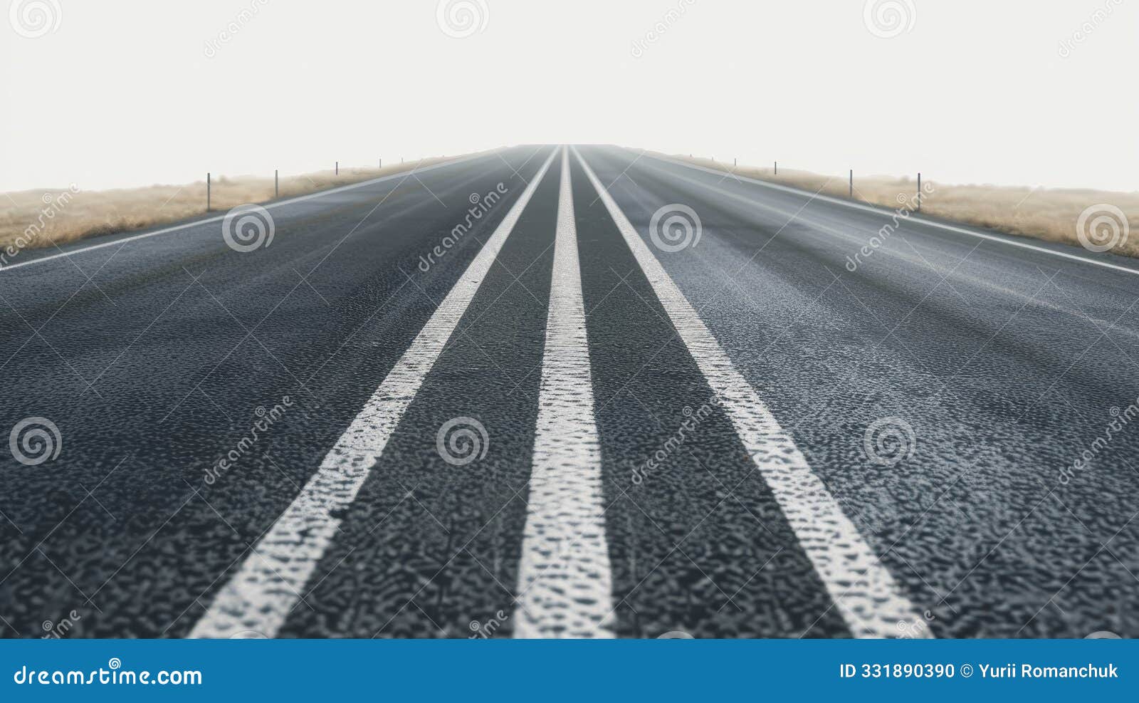 Transparent Background Image of Straight Asphalt Road Stretching into ...