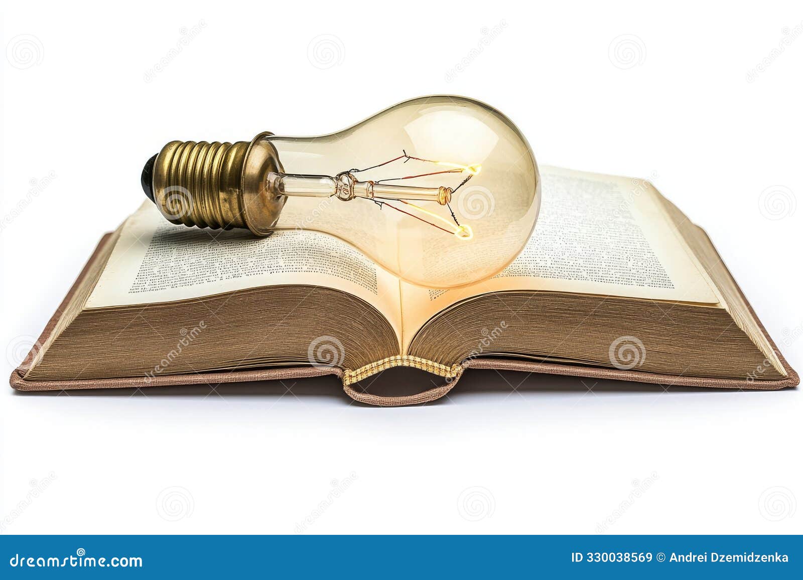 Transparent Background with a Light Bulb in the Book Stock Image ...