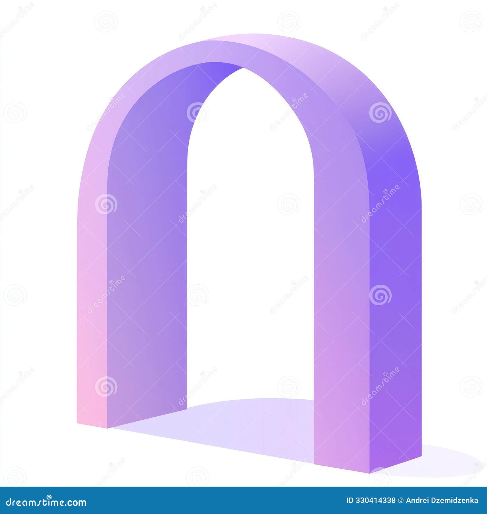 Transparent Background, Purple Gradient Arch Shape, 3D Element Stock ...