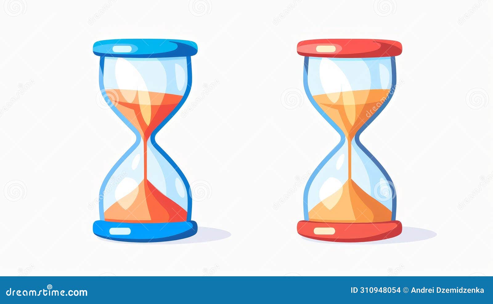 On Transparent Background, Retro Computer Cursor and Hourglass ...