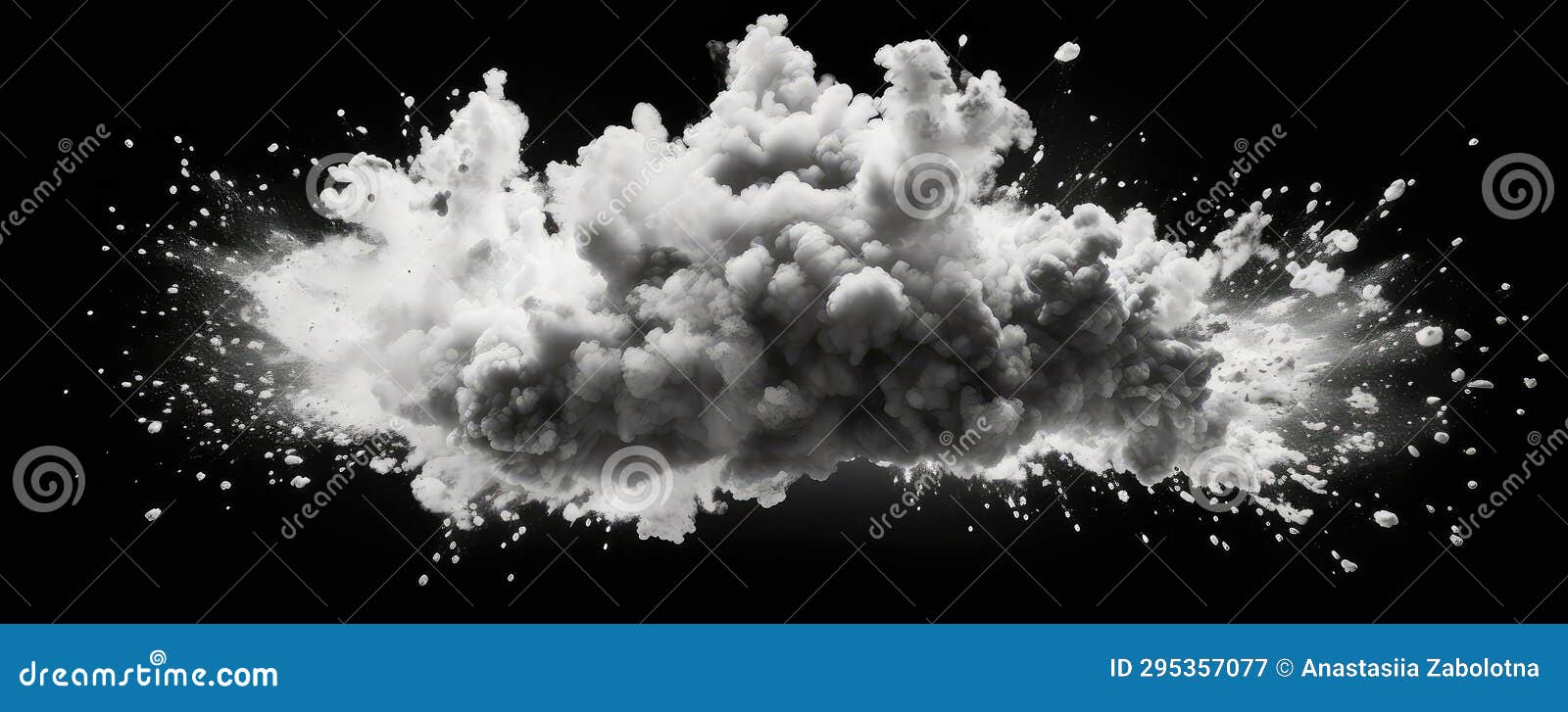 Transparent Background Reveals Isolated Ash Explosion in Motion Stock ...