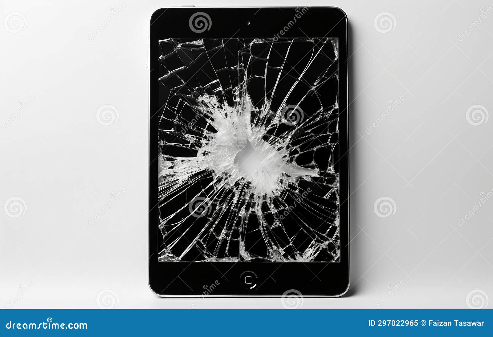 Transparent Background Tablet with Screen Breakage -Generative Ai Stock ...
