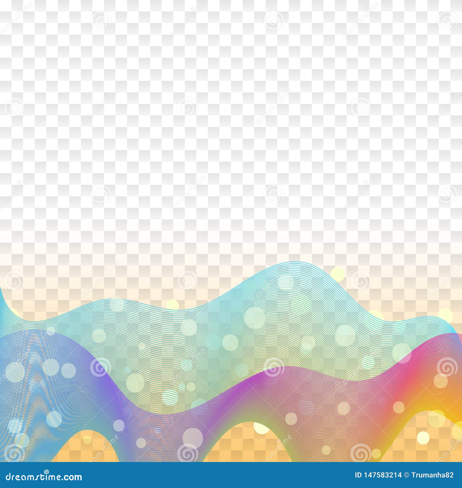 Abstract Colorful Curving Lines Mesh and Dots Texture in Transparent ...