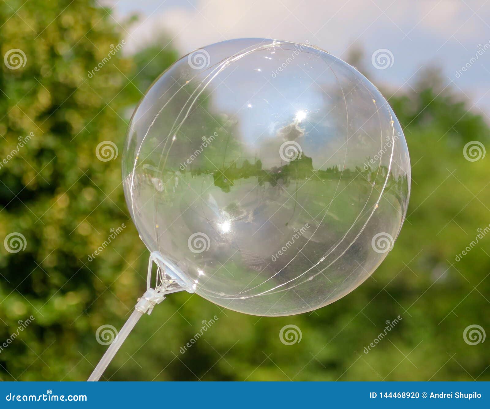 Transparent Ball in the Park Stock Photo - Image of background, liquid ...