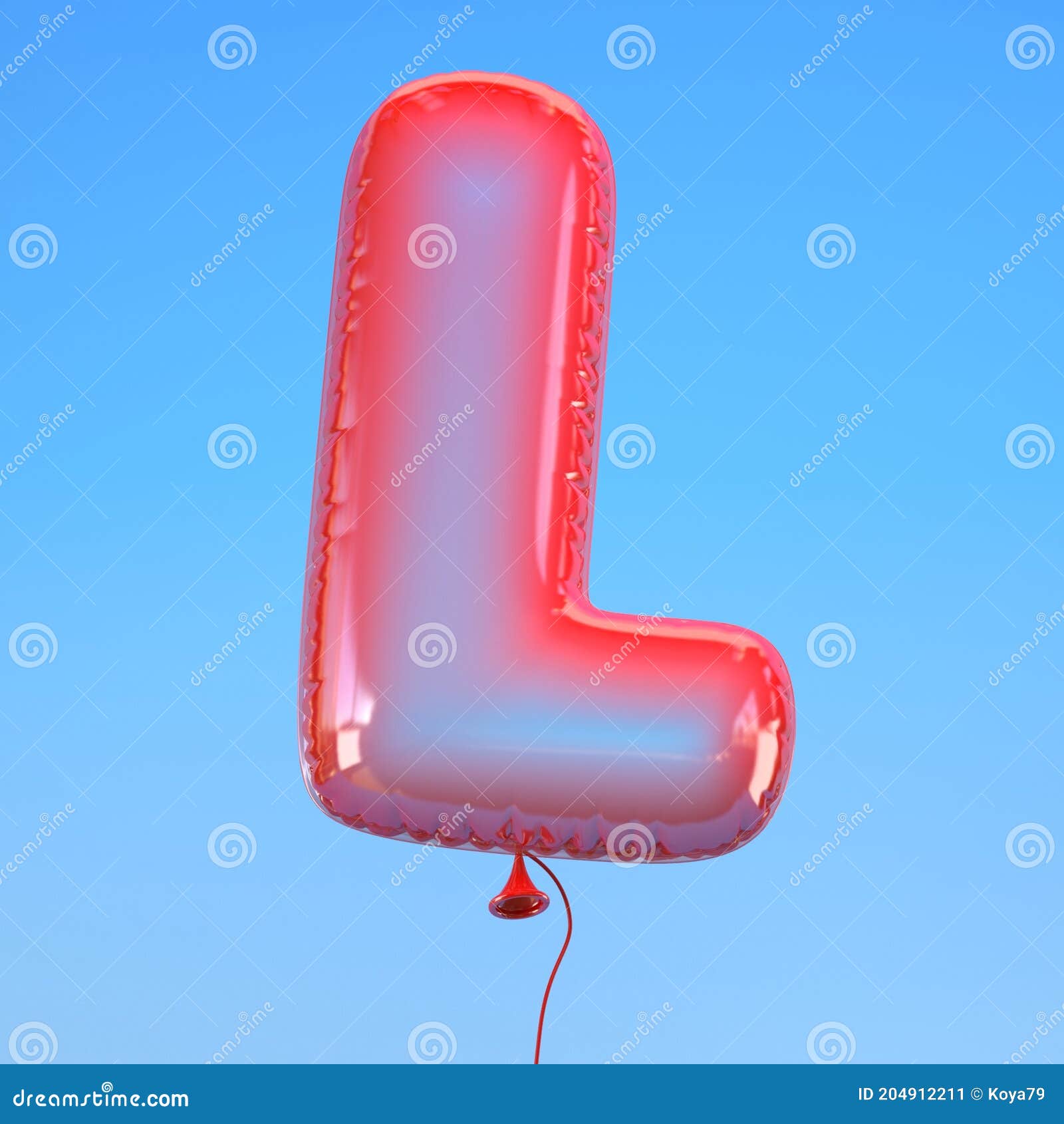 Transparent Balloon Font Letter L Stock Illustration - Illustration of ...