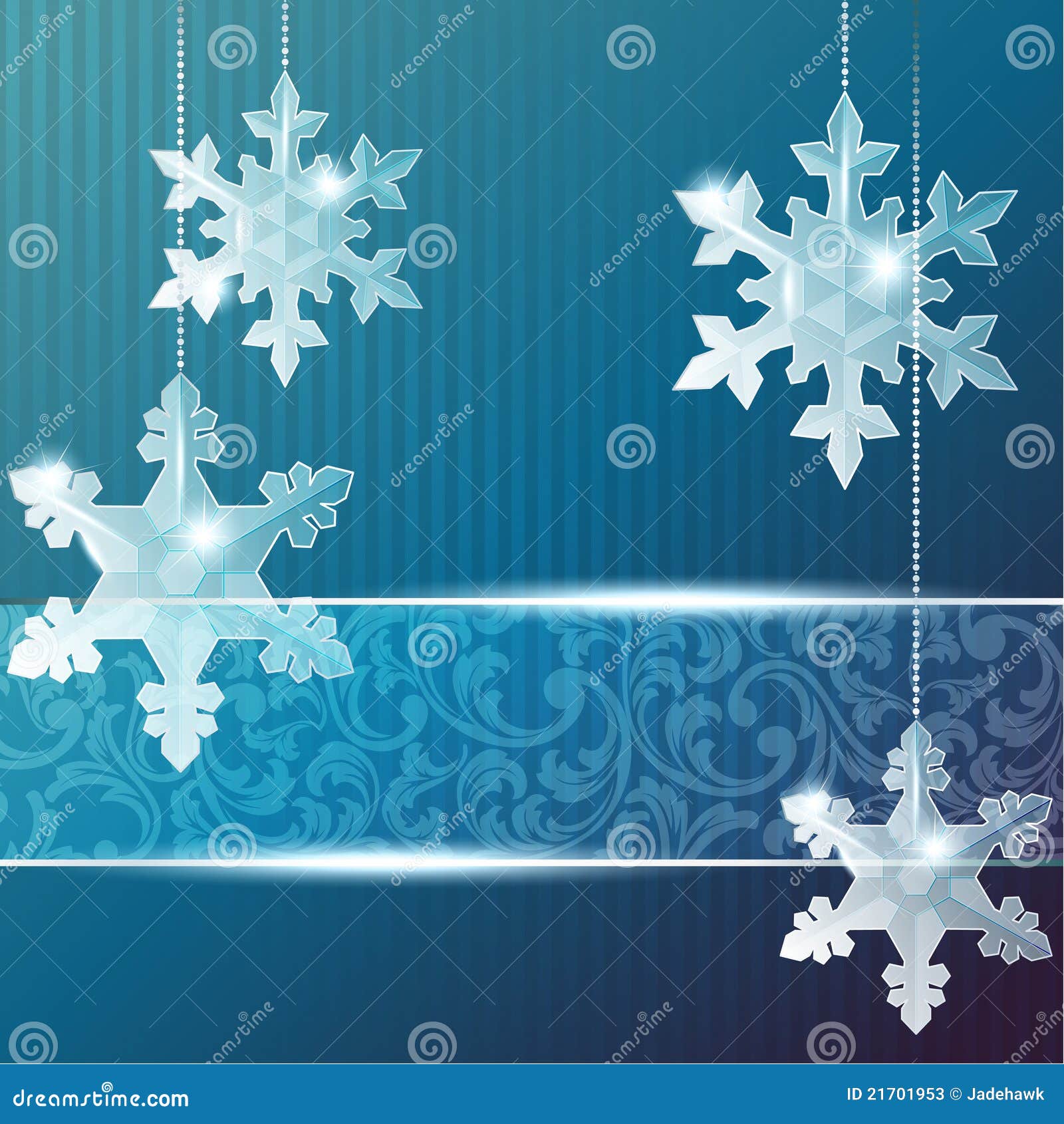 Transparent Banner with Snowflake Ornaments Stock Vector - Illustration ...