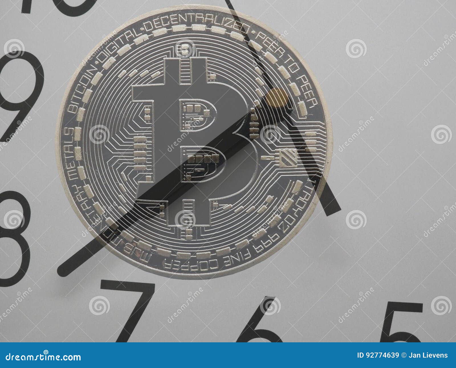 Transparent Bitcoin on Clock Stock Image - Image of alarm, bitcoins ...