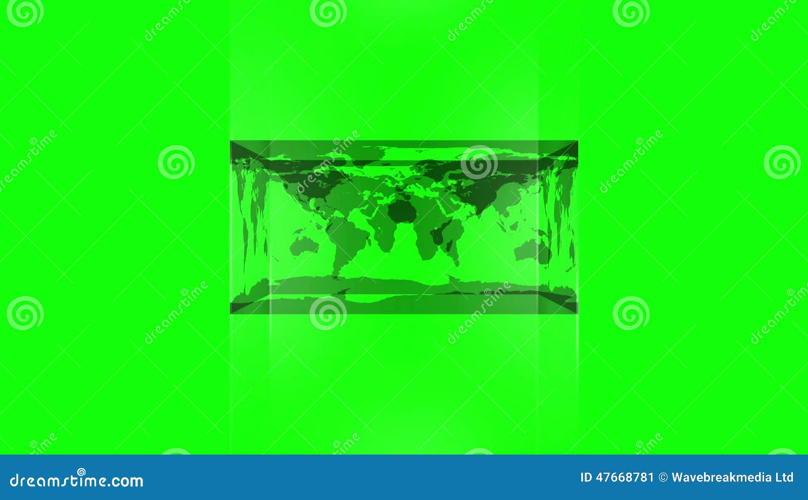 Transparent Block Showing World Map on Green Screen Stock Video - Video ...