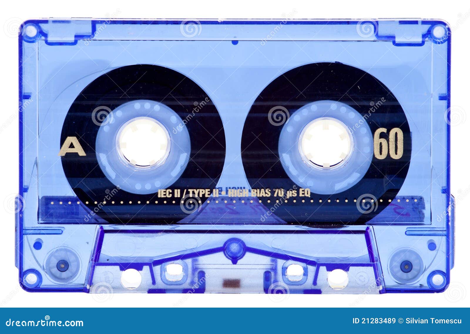 Transparent Blue Audio Cassette Isolated Stock Image - Image of ...
