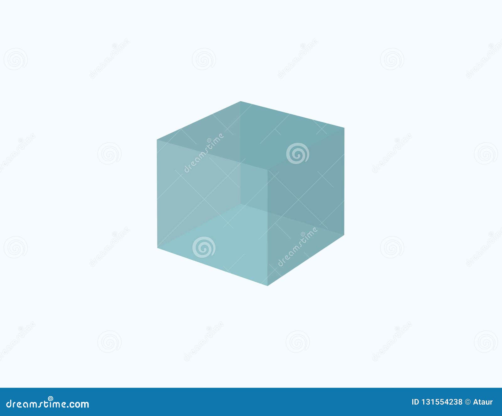 A Transparent Blue Block on Light Background for Logo Vector Stock ...