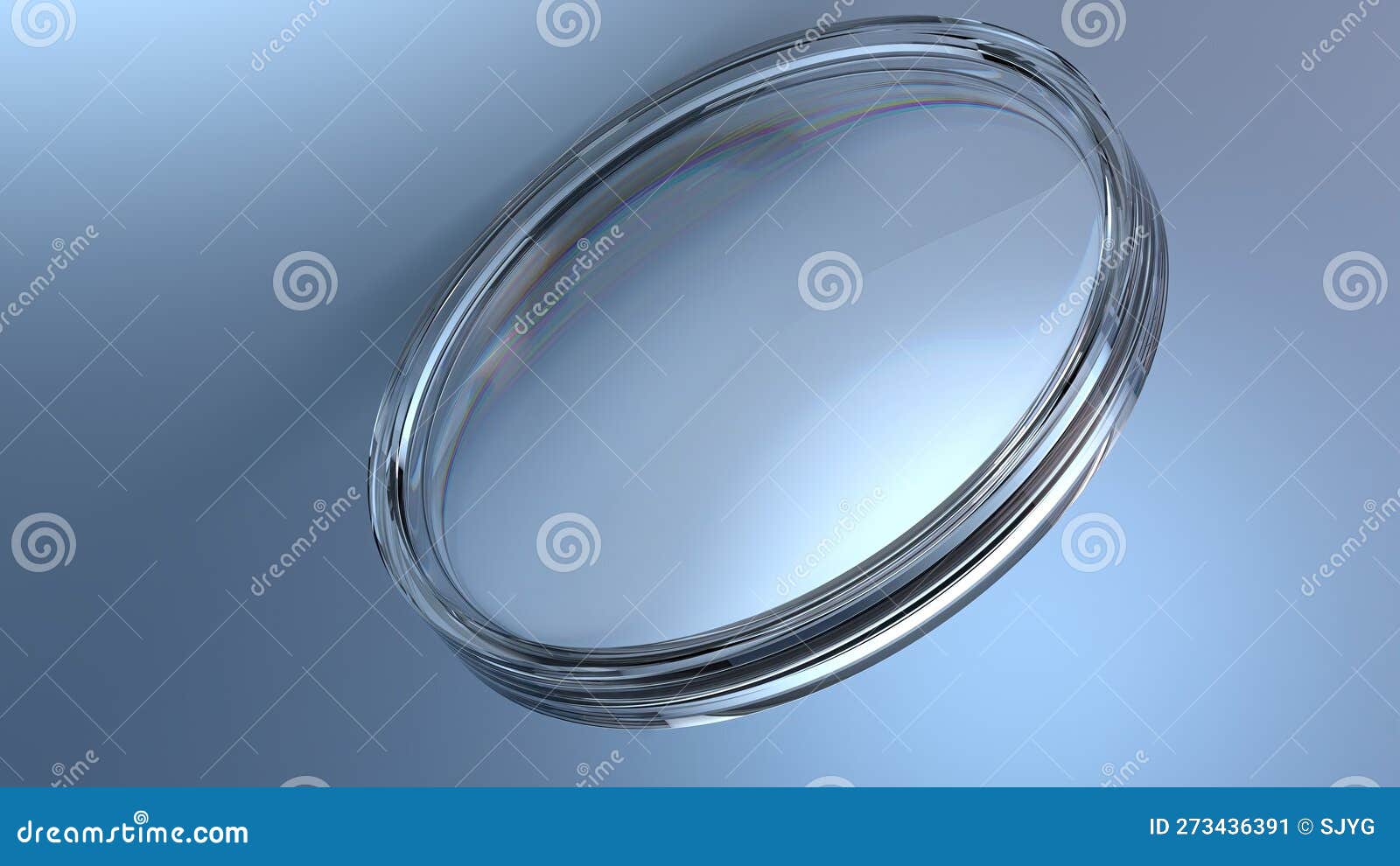 Transparent Blue Caustic Lens Reflecting on Wall Abstract Delicate and ...