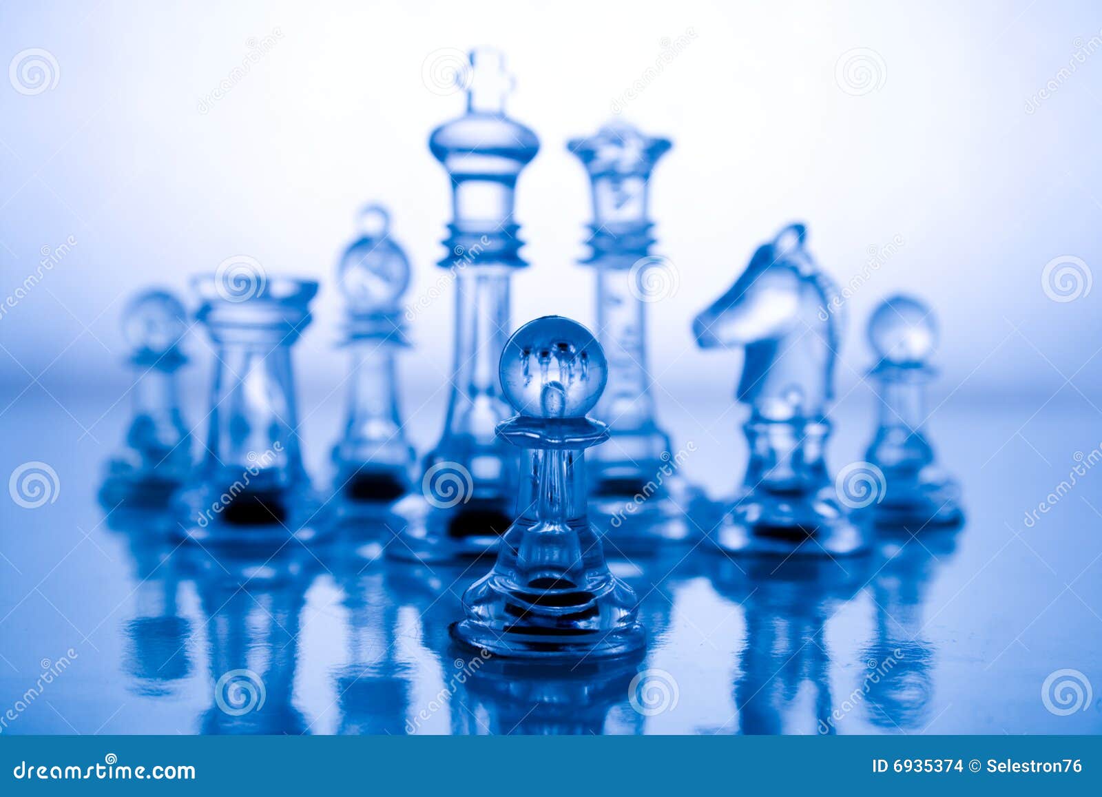 Transparent blue chess stock photo. Image of challenge - 6935374