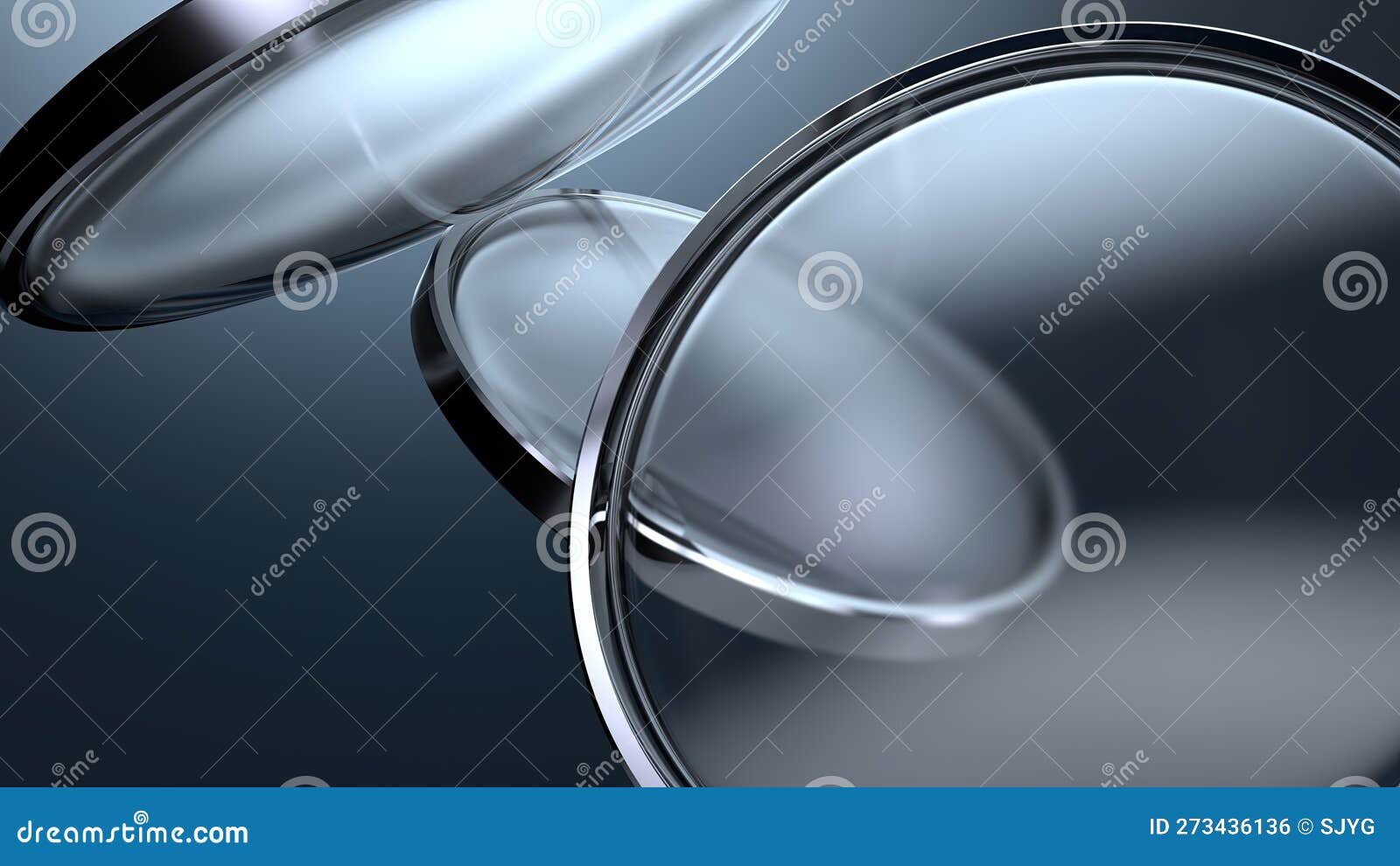 Transparent Blue Cloudy Lens Shining Facing Front Abstract Delicate and ...