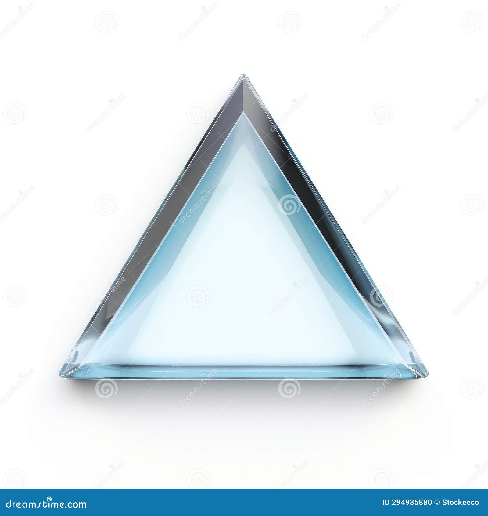 Minimalistic Glass Triangle on White Background - 3d Photo Stock ...