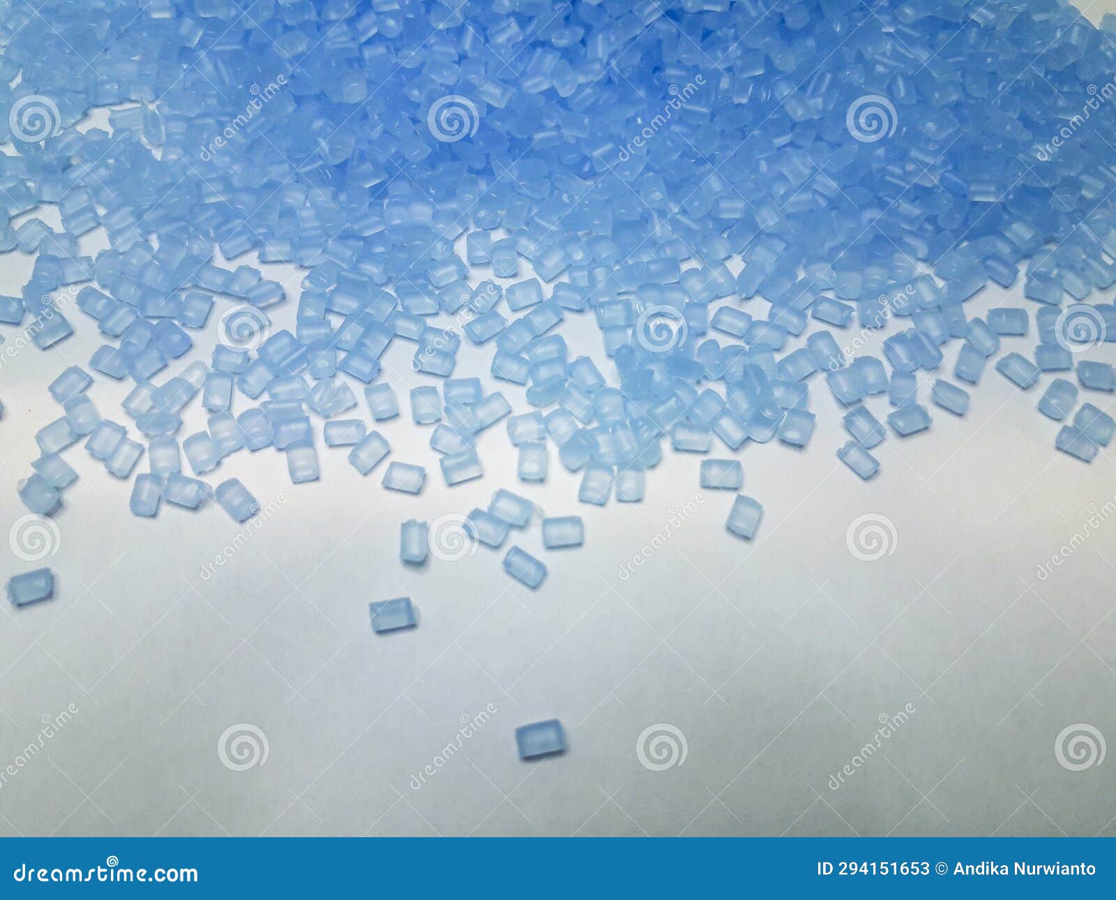 Transparent Blue Masterbatch Granules on White Background,this Polymer ...