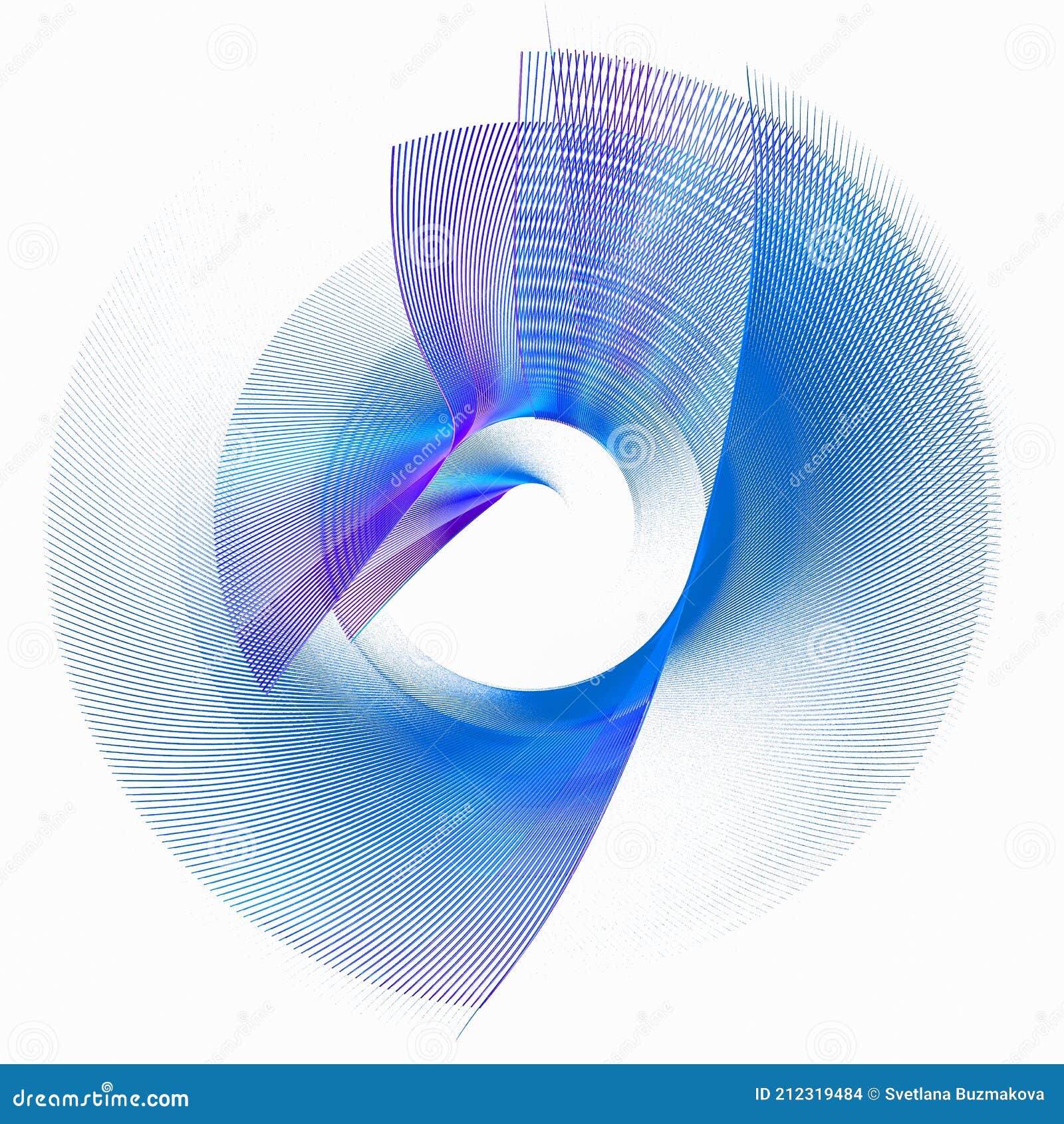 The Transparent Blue Planes are Layered, Rotated and Form a Round Frame ...