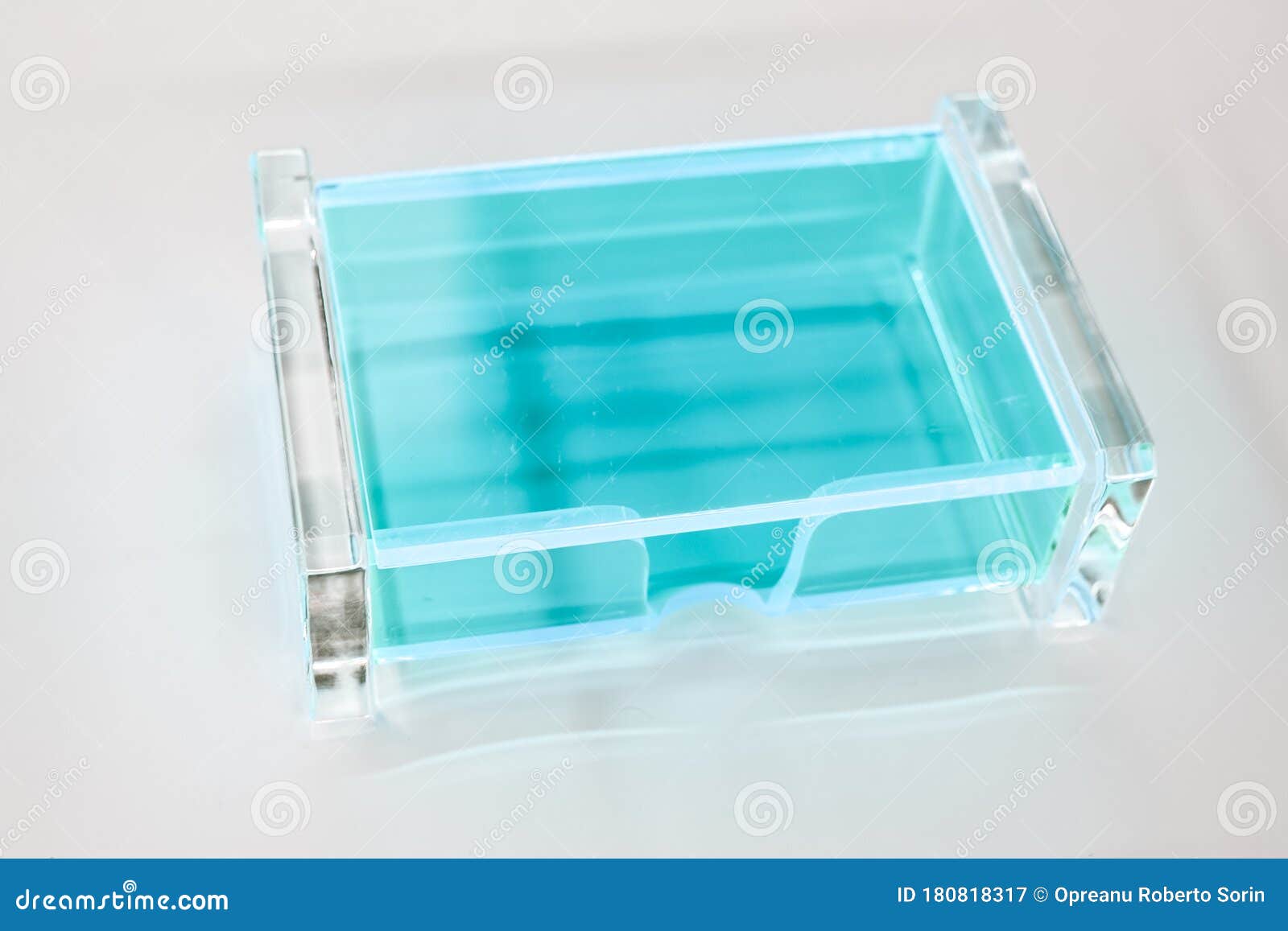 Transparent Blue Plastic Box Stock Image - Image of cover, background ...