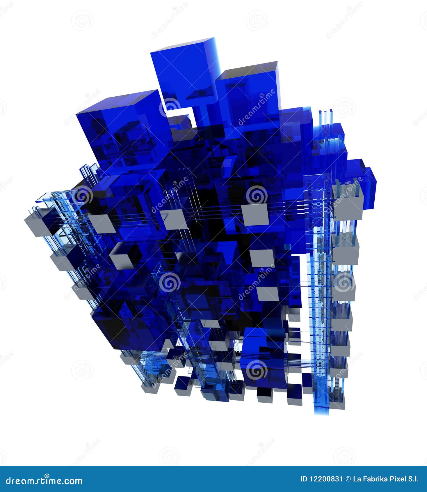 Transparent Blue structure stock illustration. Illustration of building ...