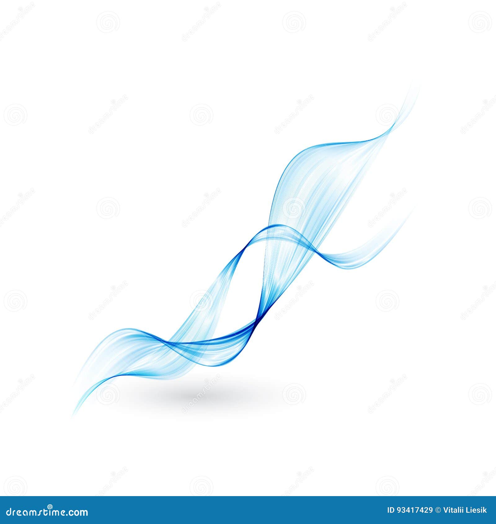 Transparent Blue Wave.Abstract Design Element. Stock Vector ...