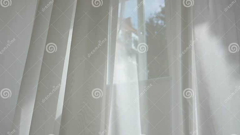Transparent Blurred White Silk Soft Fabrics Floating with Sunlight from ...