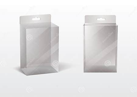 Transparent box stock vector. Illustration of empty, perspective - 18096738