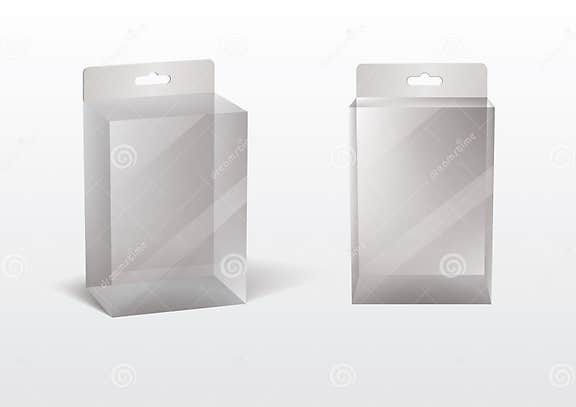 Transparent box stock vector. Illustration of empty, perspective - 18096738