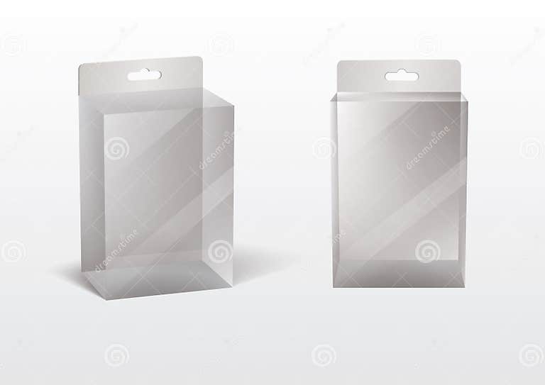 Transparent box stock vector. Illustration of empty, perspective - 18096738