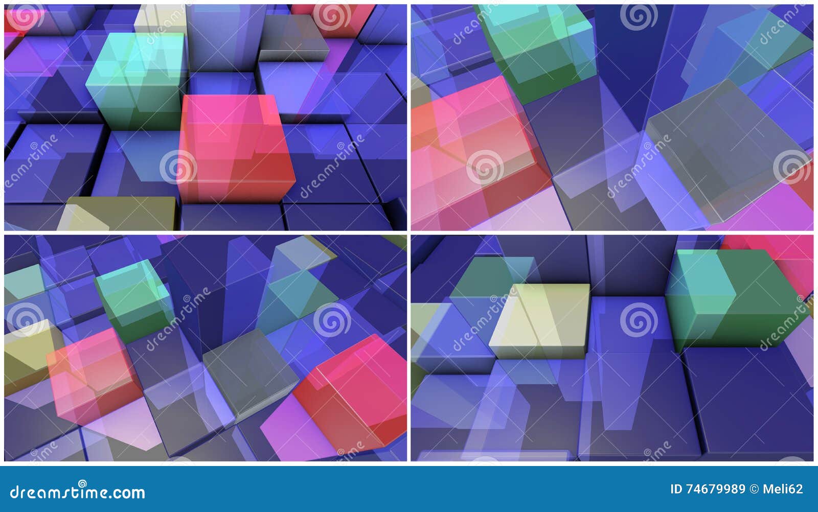 Transparent Boxes Background Stock Illustration - Illustration of cube ...