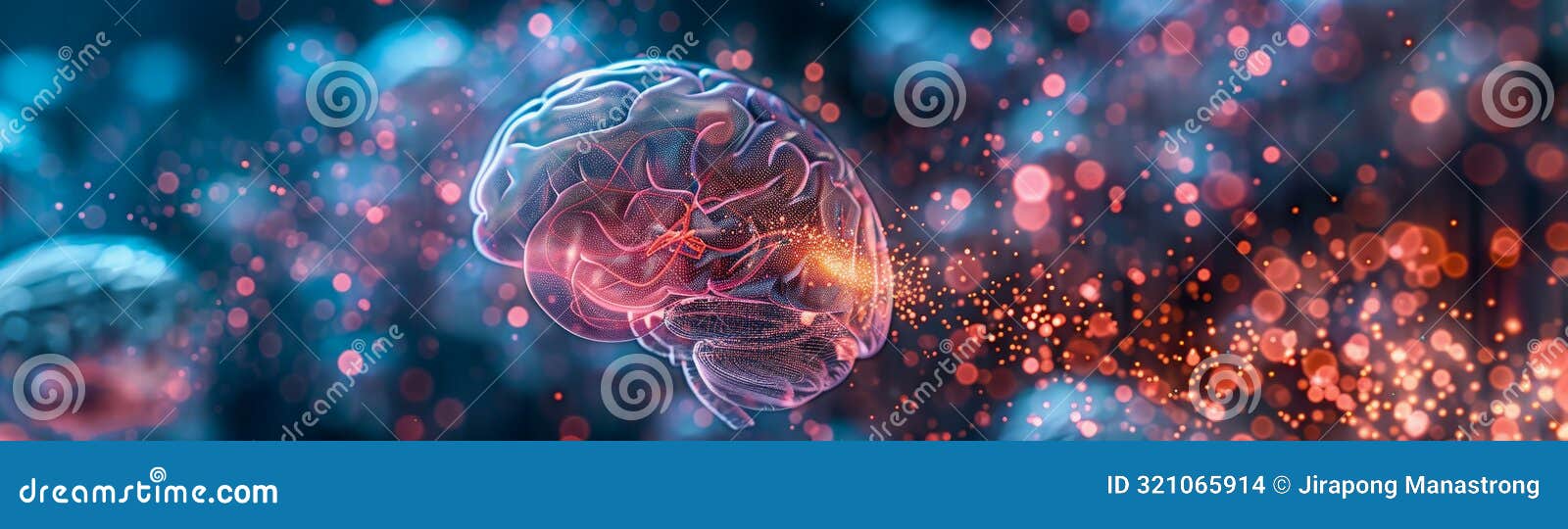 Transparent Brain Structure, Learning Neuron of Artificial Intelligence Stock Photo - Image of ...