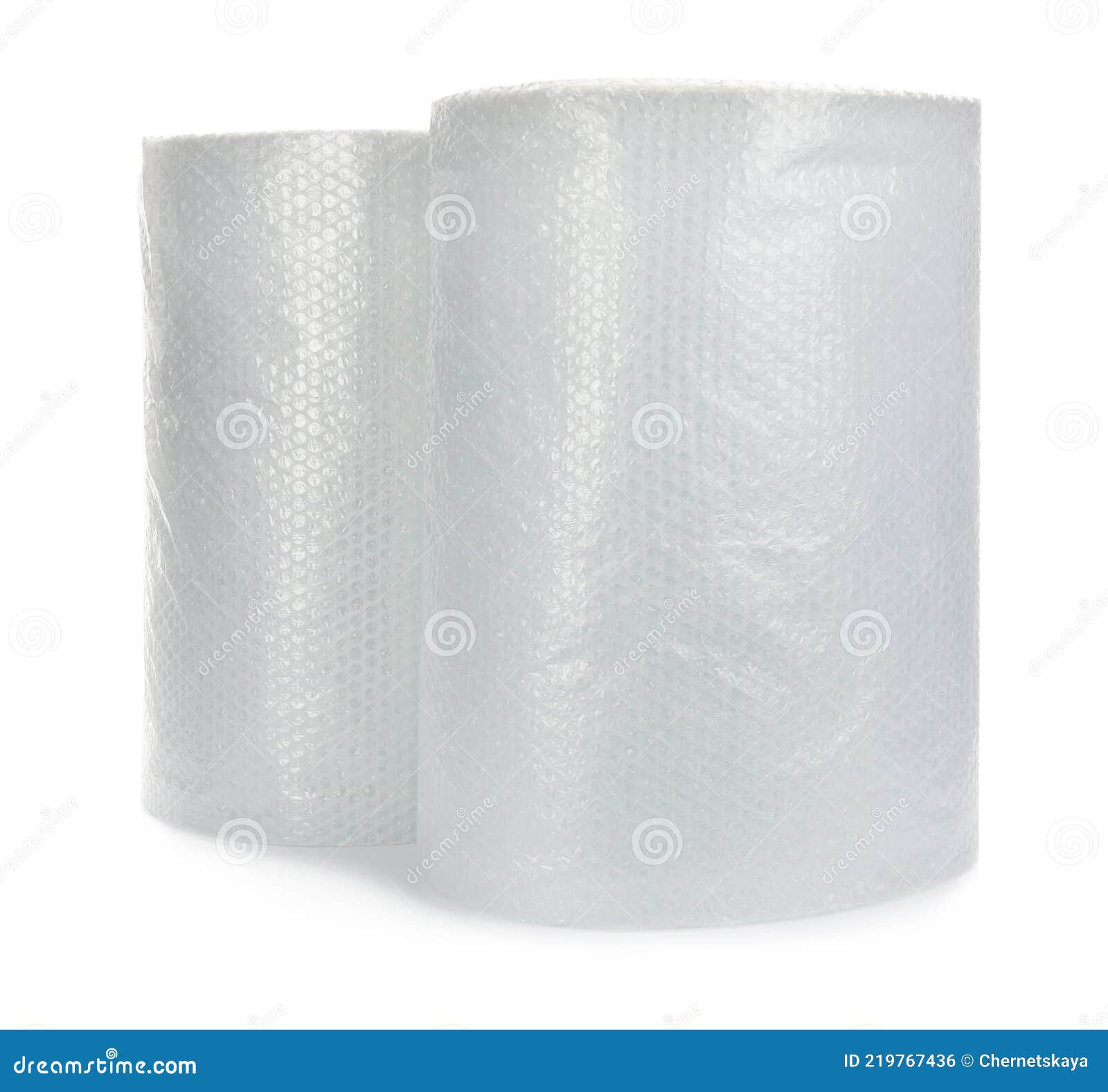 Transparent Bubble Wrap Rolls on White Background Stock Photo - Image ...