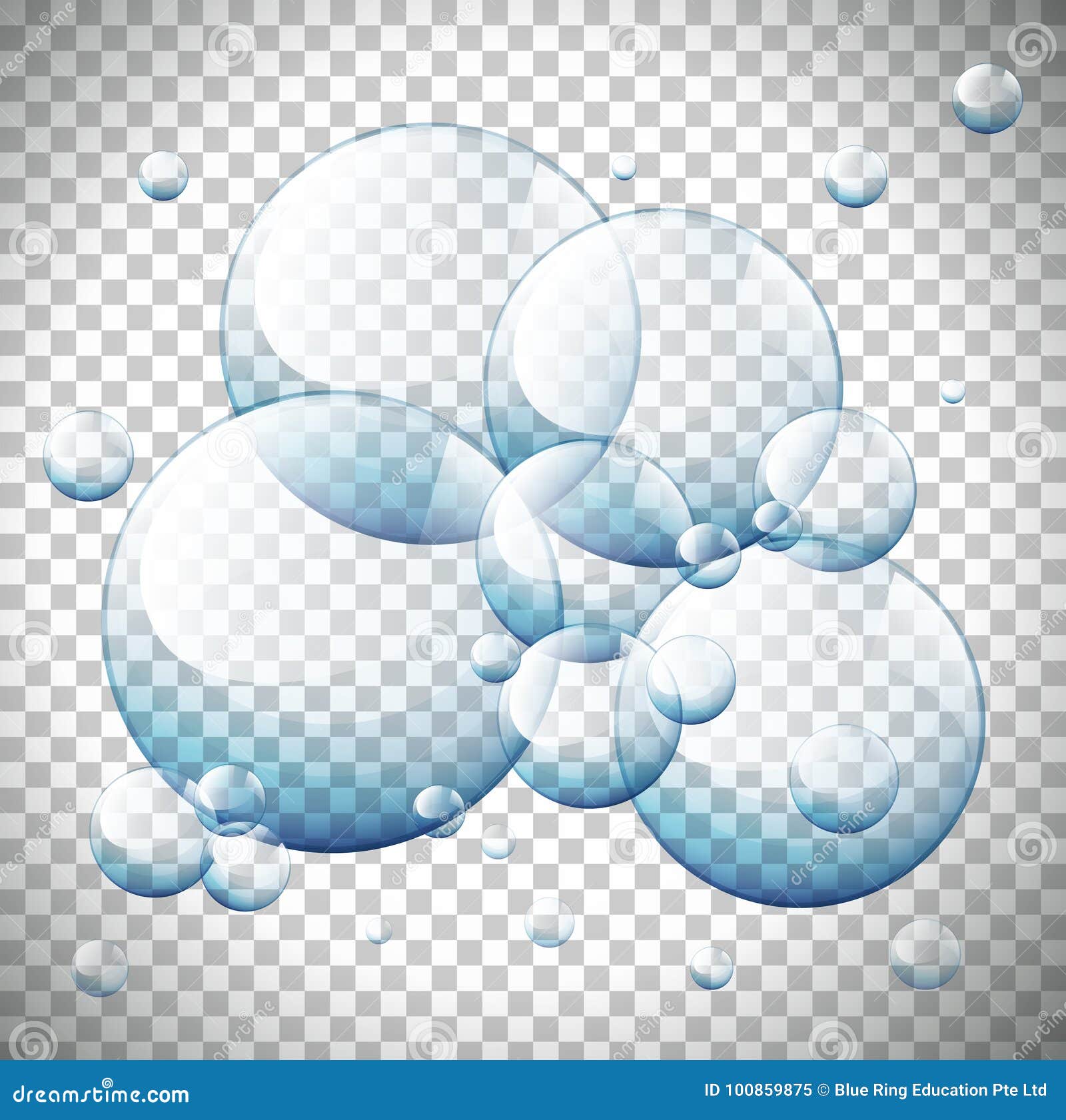 Transparent Bubbles in Different Sizes Stock Vector - Illustration of ...