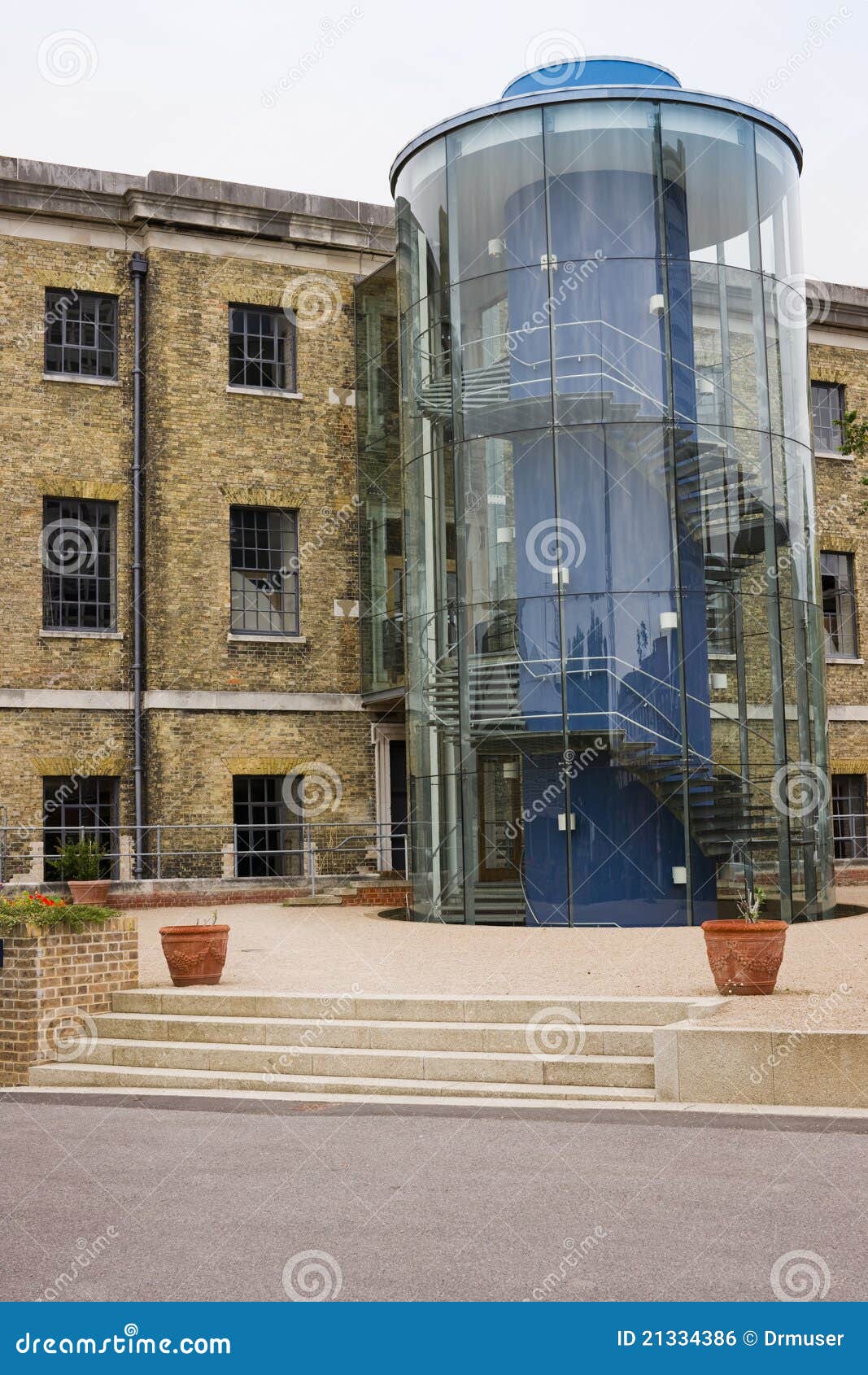 Transparent Building stock photo. Image of cylinder, stairs - 21334386